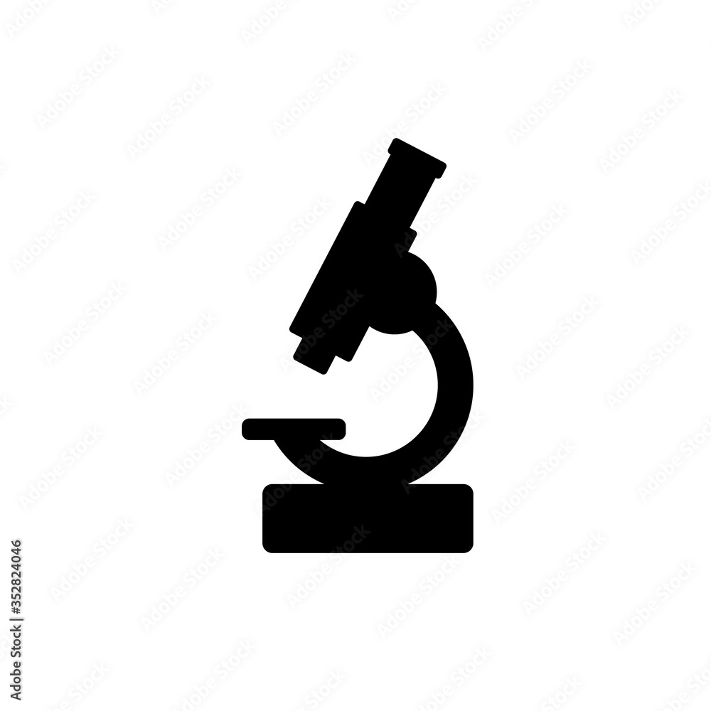 Microscope icon, logo isolated on white background Stock Vector | Adobe ...