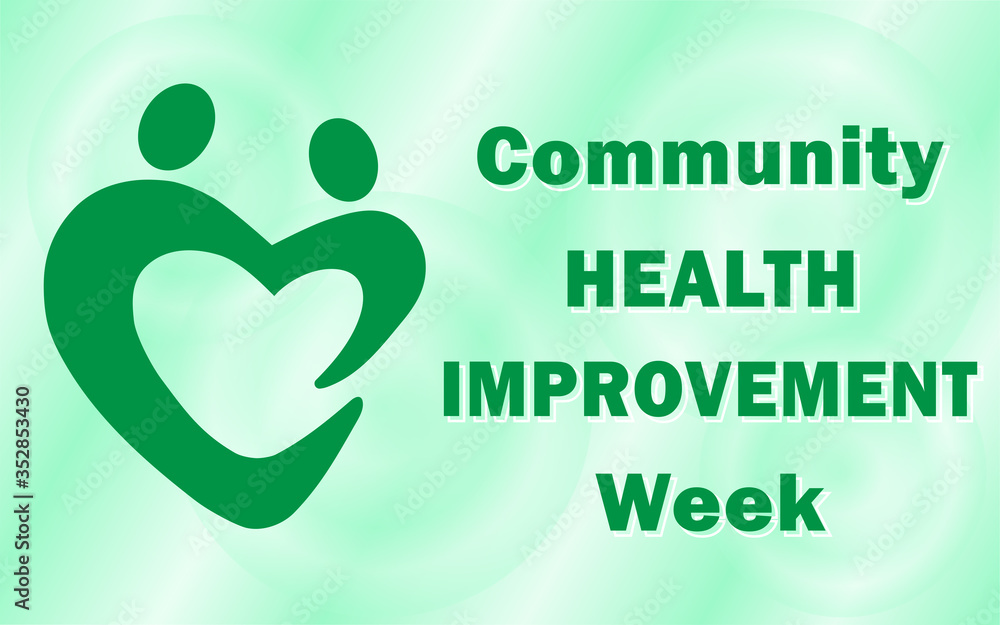 Community Health Improvement Week vector poster reminiscent of the ...