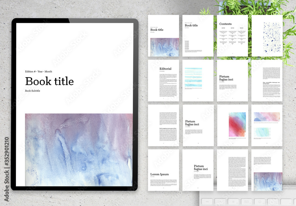 Design and Art Digital Ebook Layout Stock Template | Adobe Stock