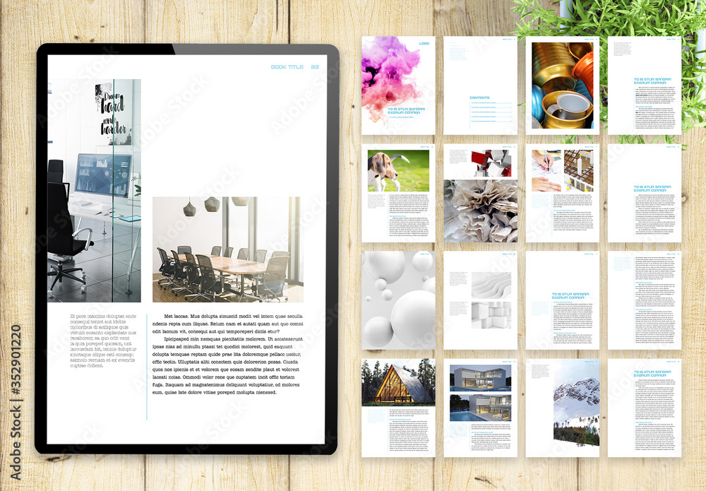 Simple and Beautiful Digital Ebook Layout Stock Template | Adobe Stock