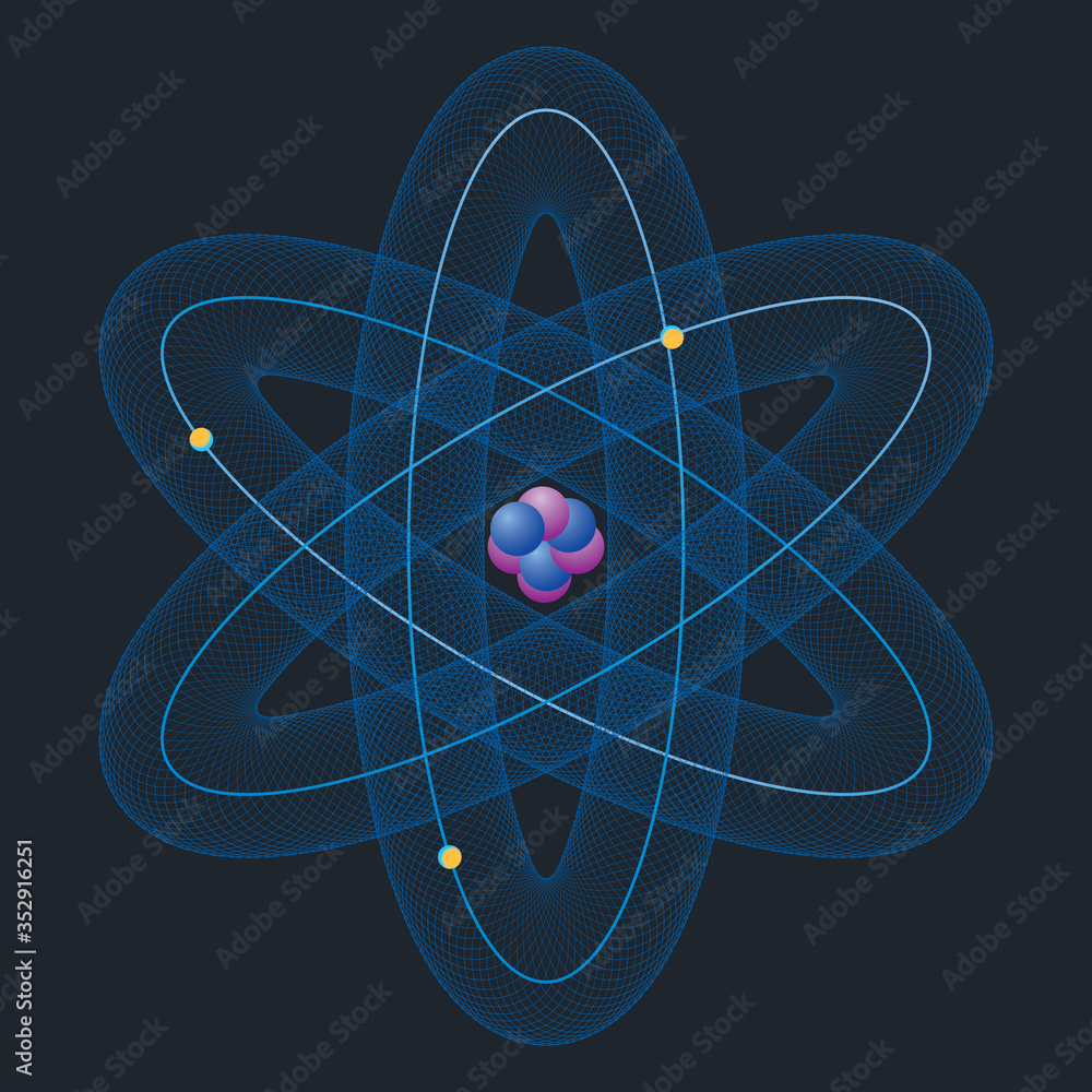 Lithium Atom model. Science and chemical concept Stock Vector | Adobe Stock
