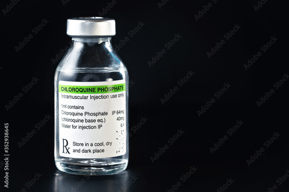 Chloroquine phosphate (generic name, own label design with dummy data ...