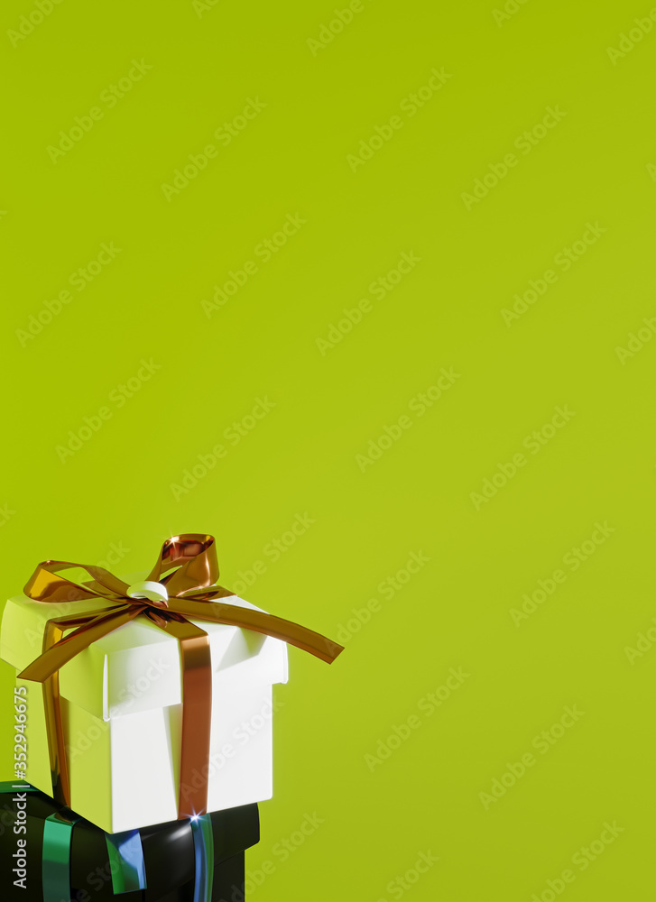 3d rendering gift card. Form for notes, congratulations and words. Note ...