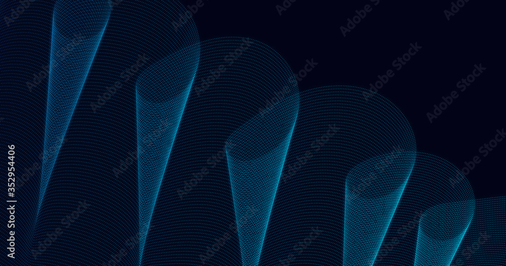 Data stream simulation technology powerpoint background particle field ...