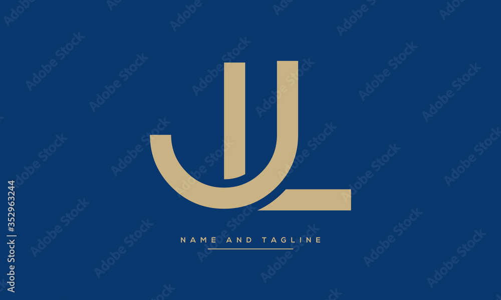 Alphabet letters monogram icon logo JL or LJ Stock Vector | Adobe Stock