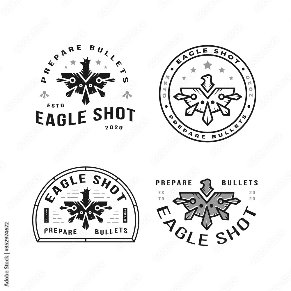 Modern Animal Logo Design Creative Premium Vector, Flying Eagle Shot ...