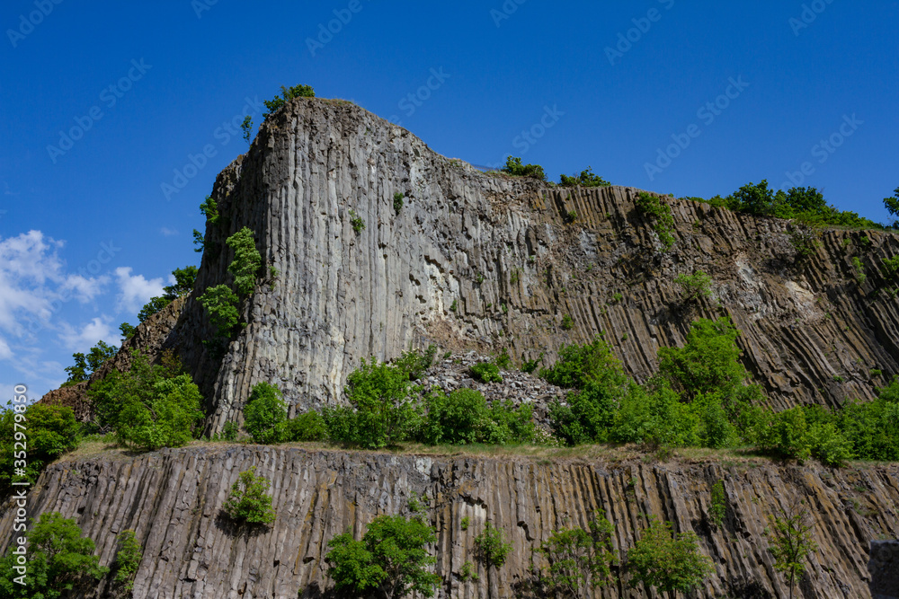 Volcanic basalt formation and a geological visitor site called ...