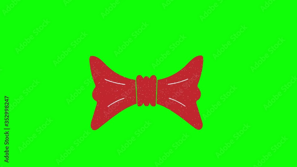 bowties hand drawn animation green screen. explanatory icons for video ...