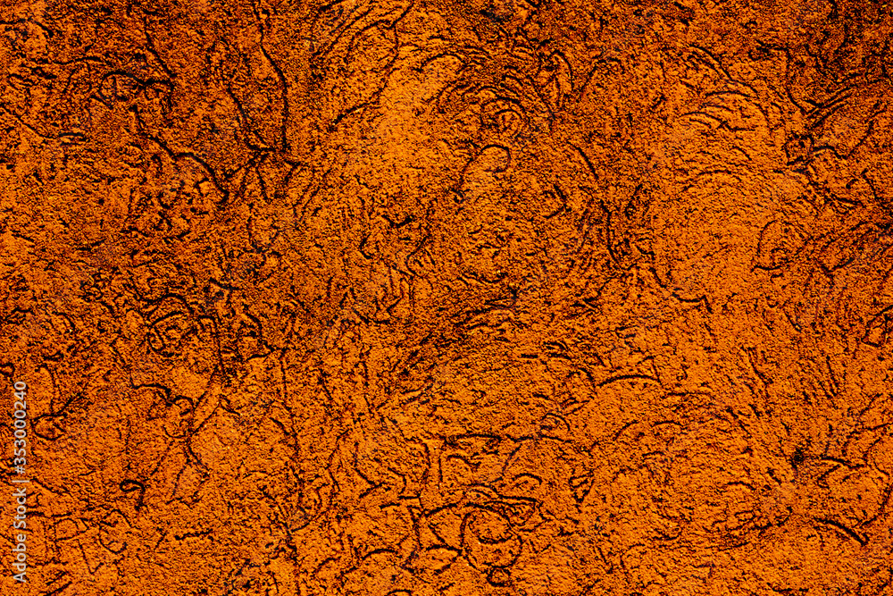 Copper colored wall texture background with textures of different ...