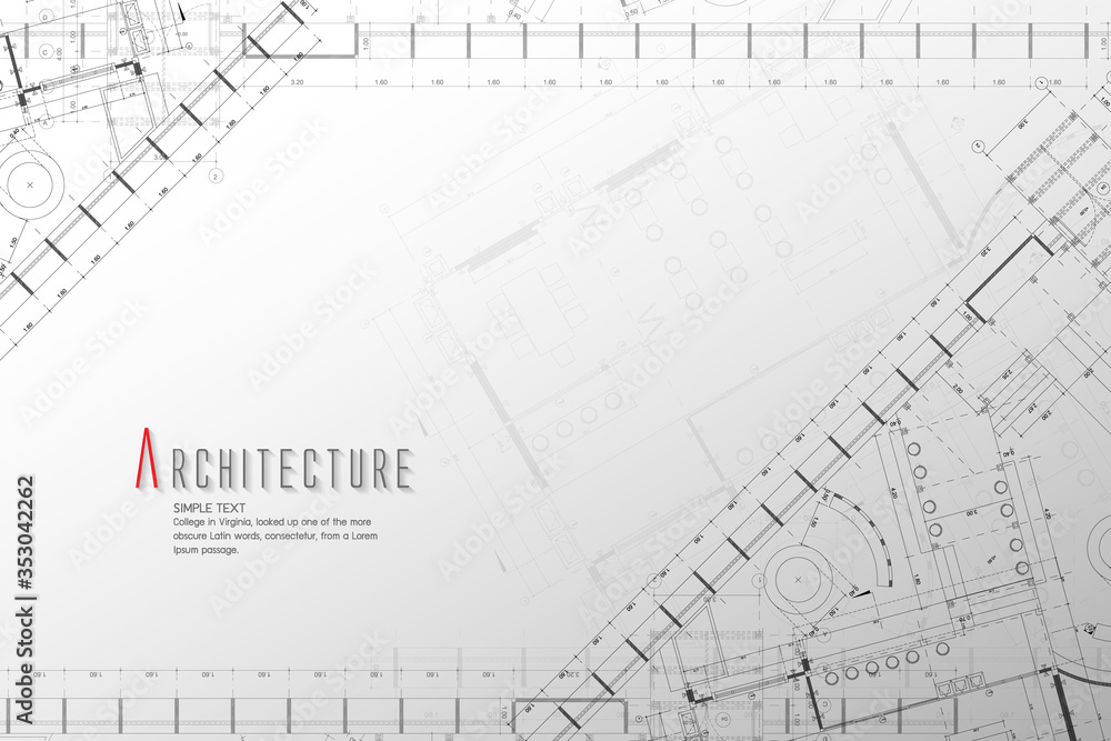 Architecture and Blueprint background.paper art style. Stock Vector ...