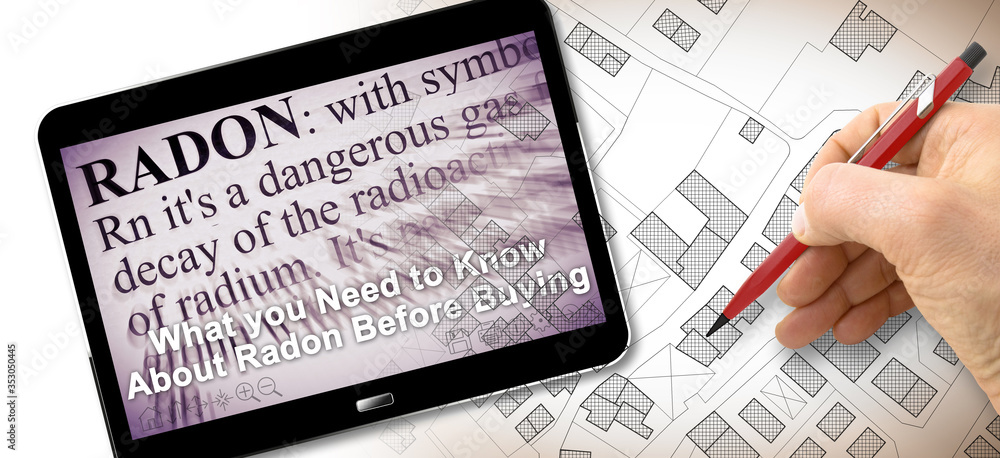 What you need to know about radon gas - Concept image with a city map ...