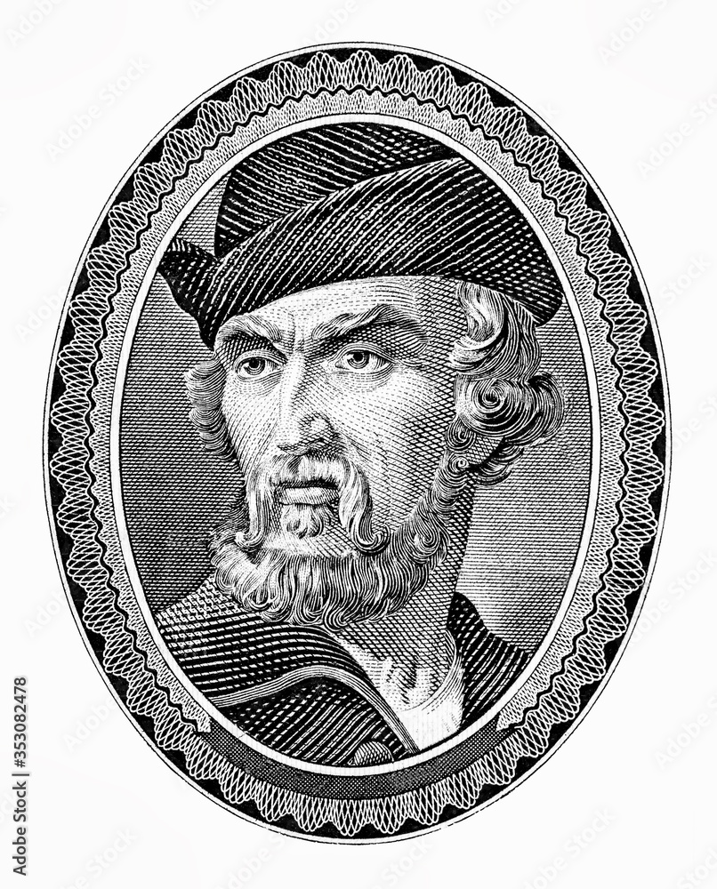 Gyorgy Dozsa, Portrait from Hungarian 20 Forint 1975 Banknotes. An Old ...