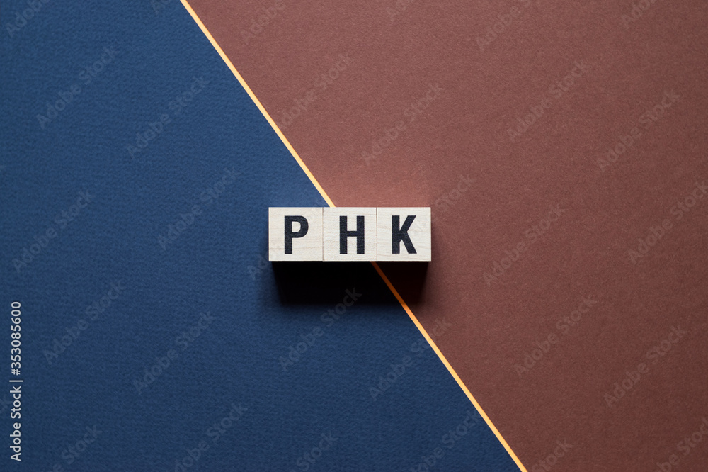 PHK word concept on cubes Stock Photo | Adobe Stock