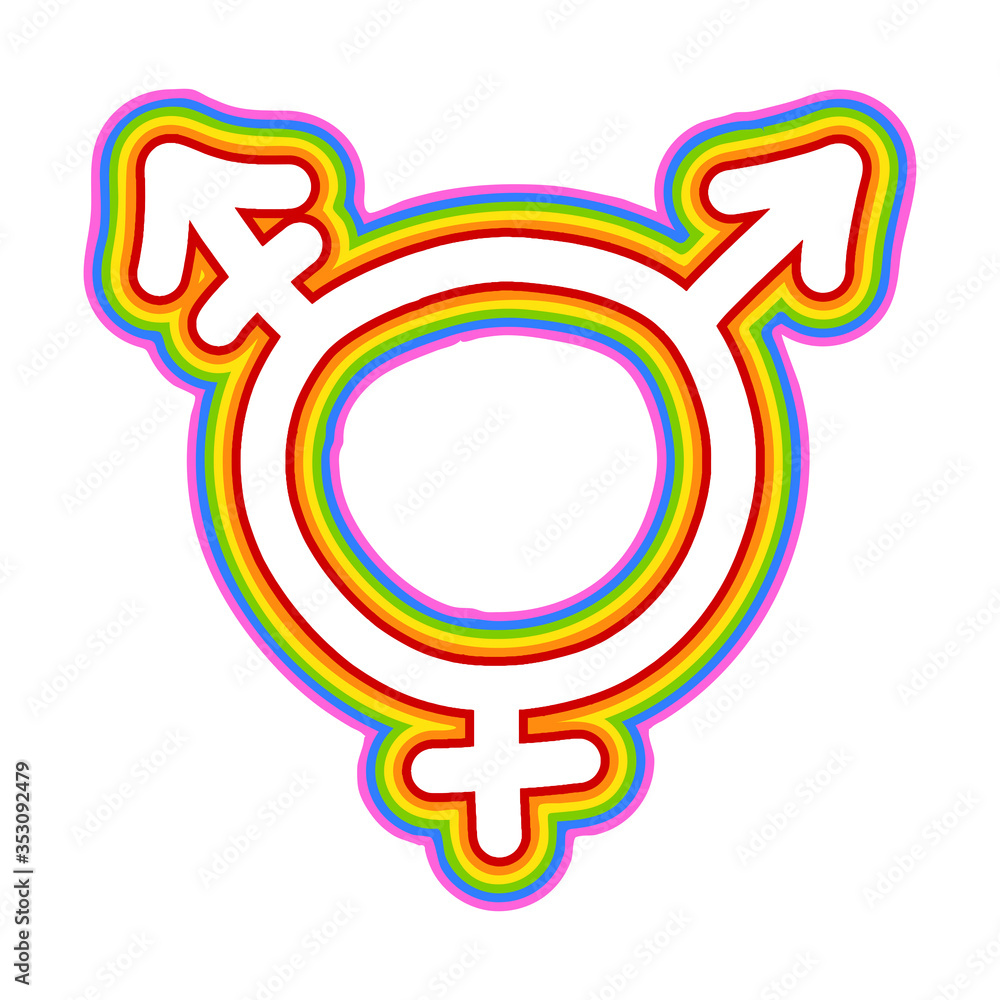 Vector icon of transgender symbol combining gender symbols Stock Vector ...