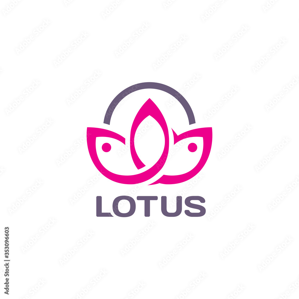 Lotus Logo Stock Vector | Adobe Stock