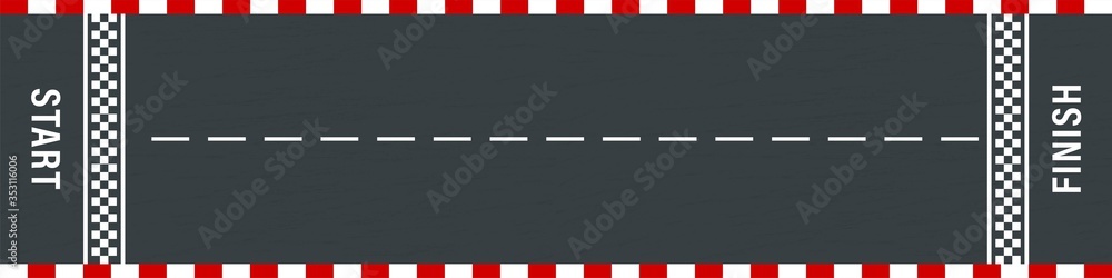 Racing track start finish line. Competition concept. Vector ...