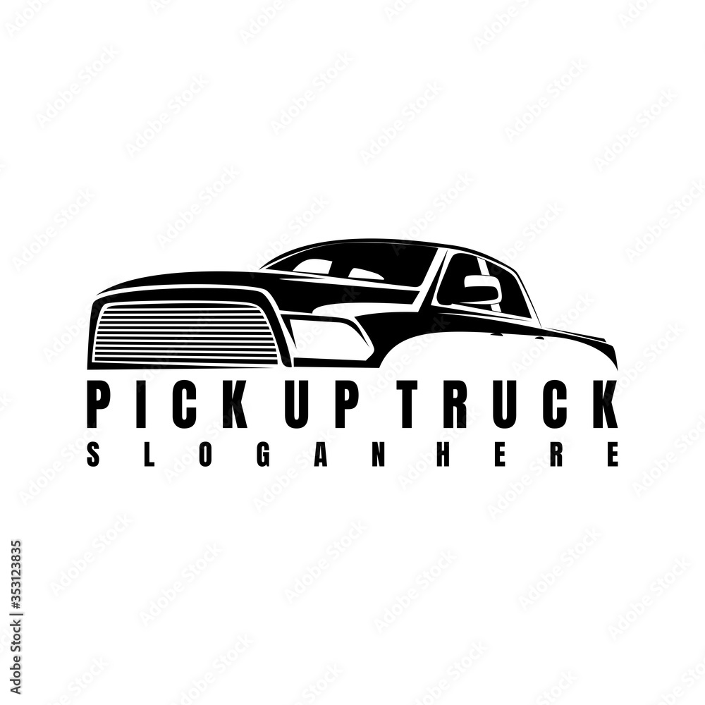 pick up truck logo design vector Stock Vector | Adobe Stock