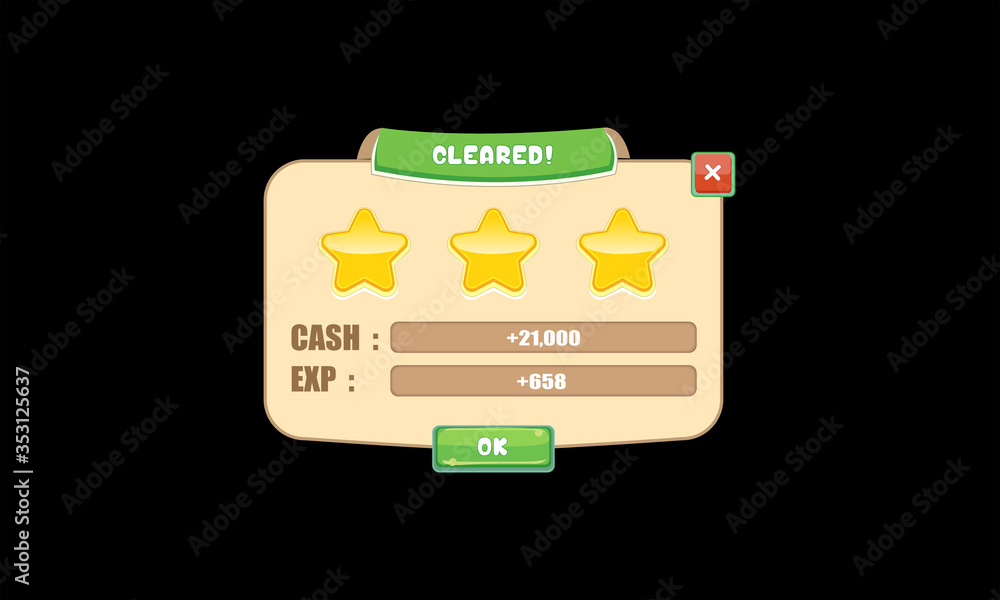 game ui kits - cleared game ui elements Stock Vector | Adobe Stock