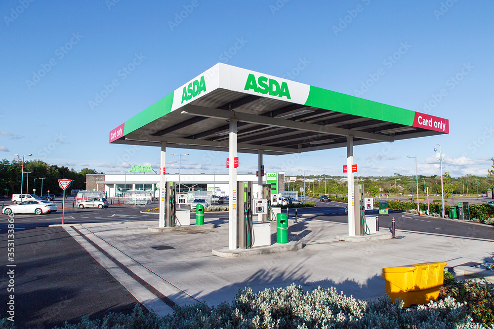 Swansea, UK: May 22, 2016: A self-service, card only payment petrol ...