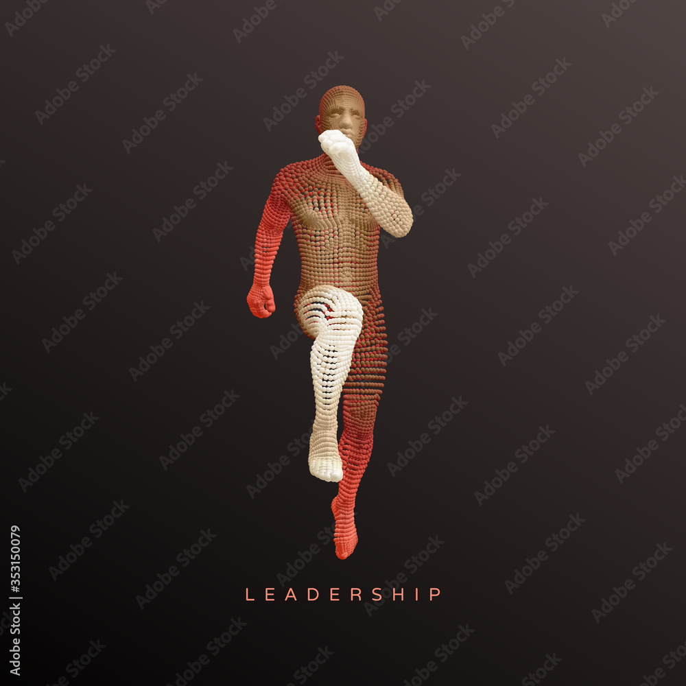 Running man or marathon runner. 3D human body model. Design for sport ...