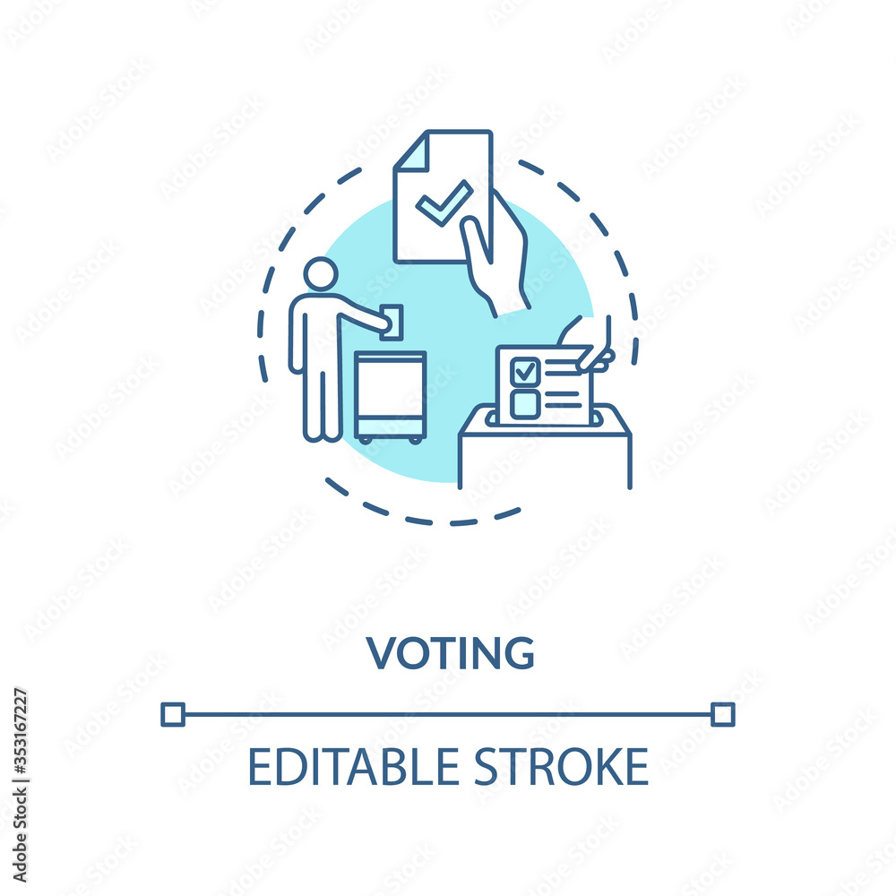 Voting concept icon. Presidential elections. Government choosing. Poll ...