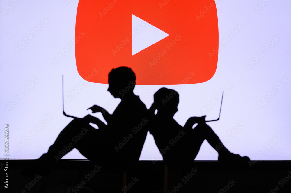 NEW YORK, USA, 25. MAY 2020: YouTube online video-sharing platform ...