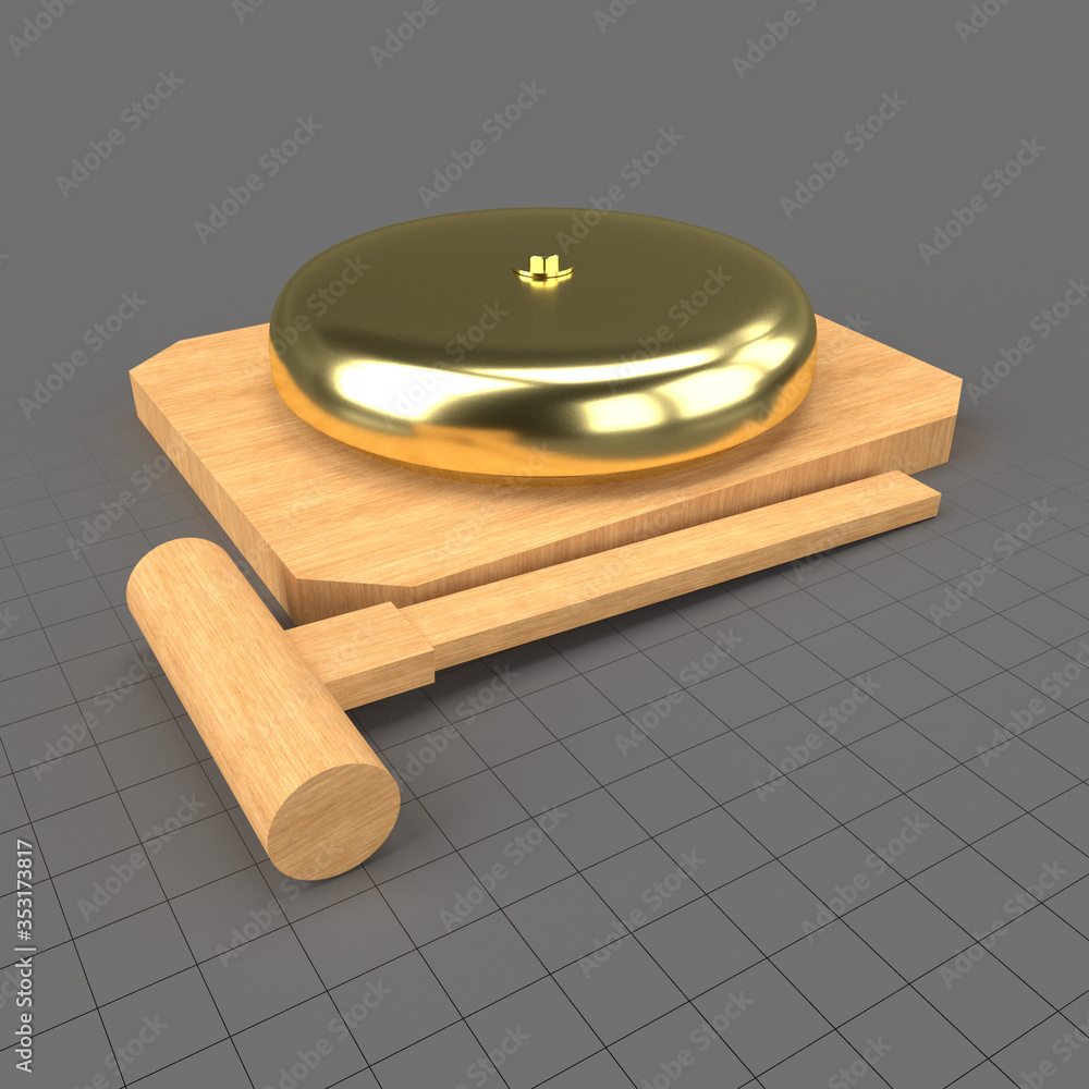 Boxing bell Stock 3D asset | Adobe Stock