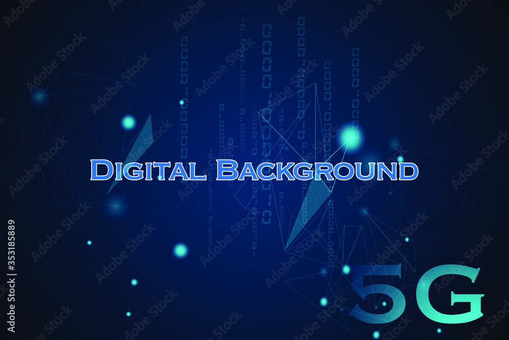 5G network wireless systems and internet of things, Smart city and communication network. 5G ...