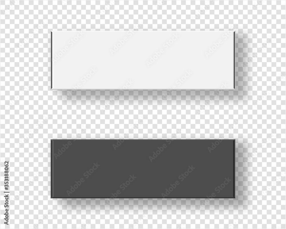 Realistic blank package cardboard box set. Mockup vector isolated on ...