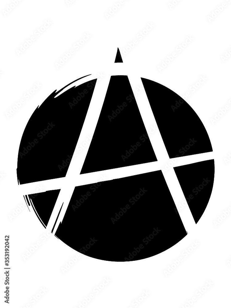 Symbol Anarchie Logo Design Stock Vector | Adobe Stock