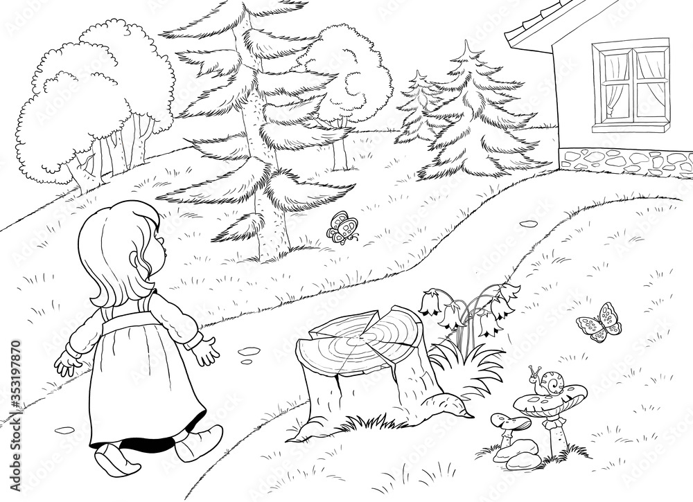 Goldilocks and the three bears. Fairy tale. Illustration for children ...