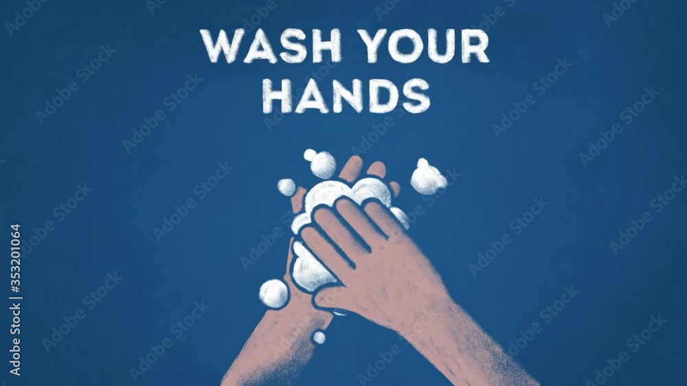 Washing hands for daily personal care animated poster. 2d motion ...