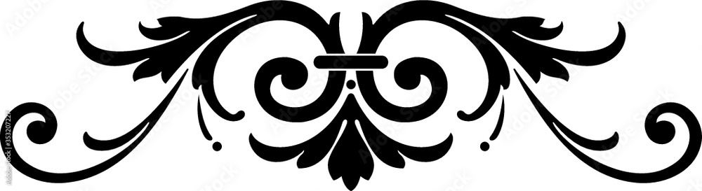 Vintage Scroll Design Stock Vector | Adobe Stock