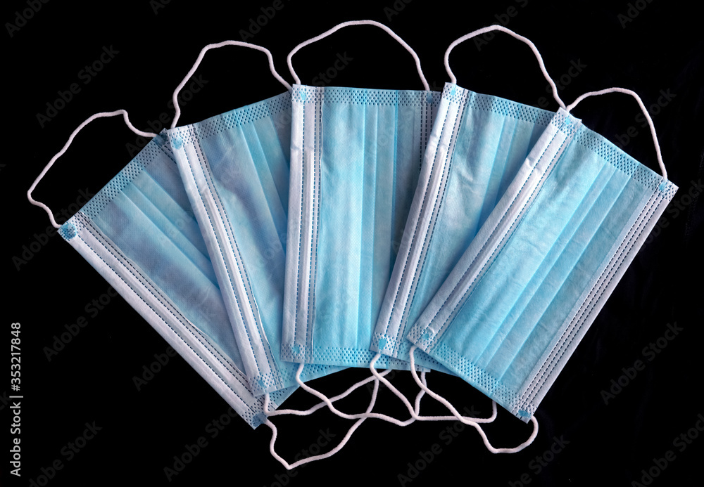 Surgical mask (personal protective equipment PPE) to prevent diseases ...