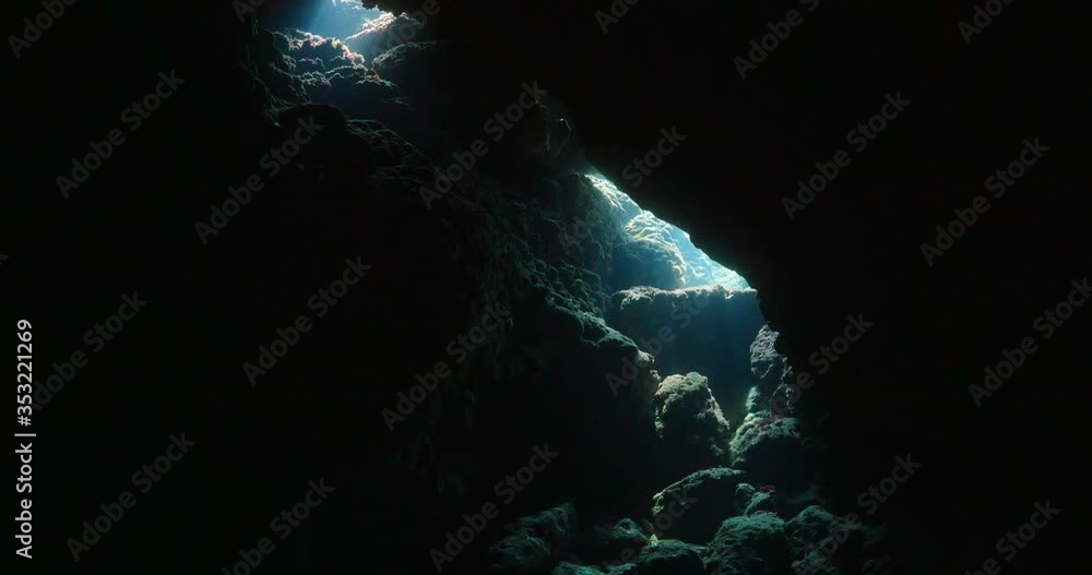 caves tunnels swimthroughs underwater for scuba divers to explore with ...