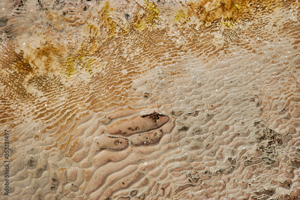 Mineral texture of a geological rock, close-up. The texture of the ...