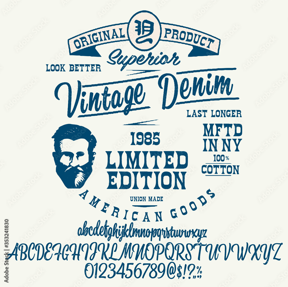 Vintage brush script lettering font. Handwritten calligraphic alphabet ...