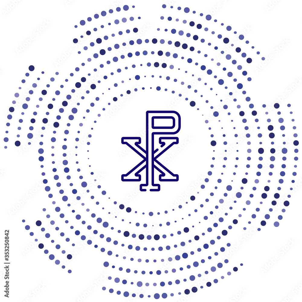 chi rho vector icon. chi rho editable stroke. chi rho linear symbol for ...