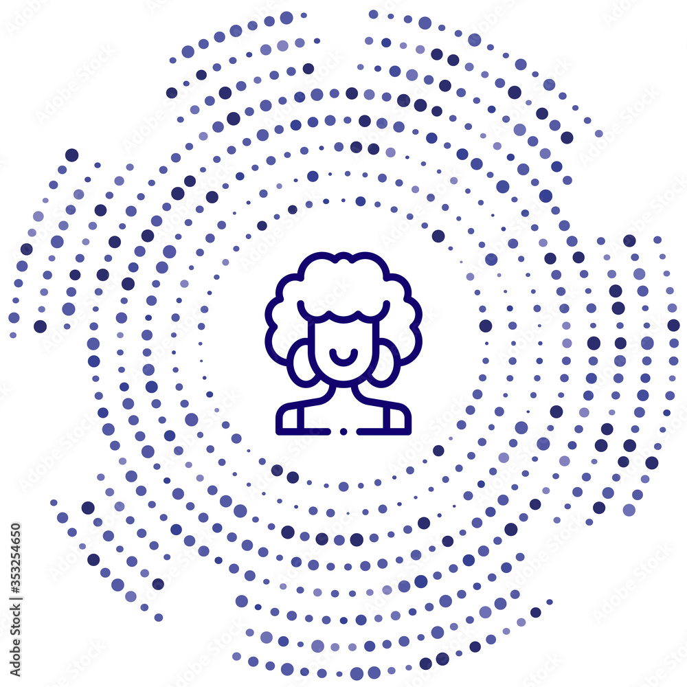 afro vector icon. afro editable stroke. afro linear symbol for use on ...