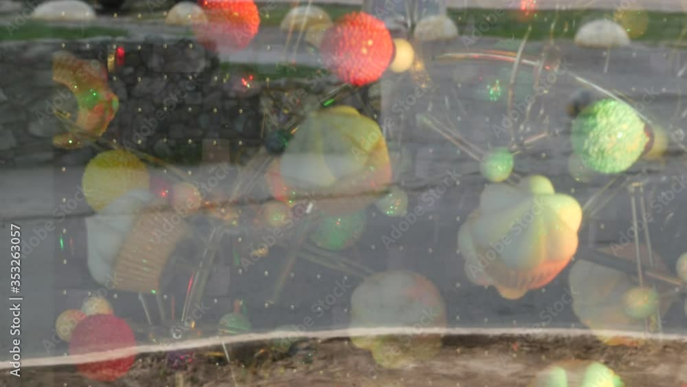 Brilliant moving mechanism with color illumination behind confectionery ...