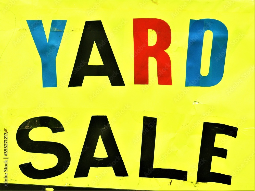 Yard Sale Sign Stock Photo | Adobe Stock