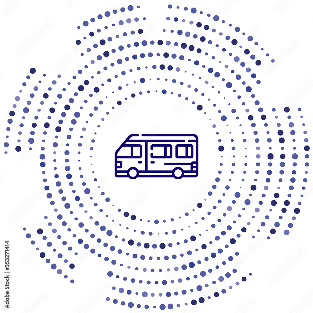 van vector icon. van editable stroke. van linear symbol for use on web ...