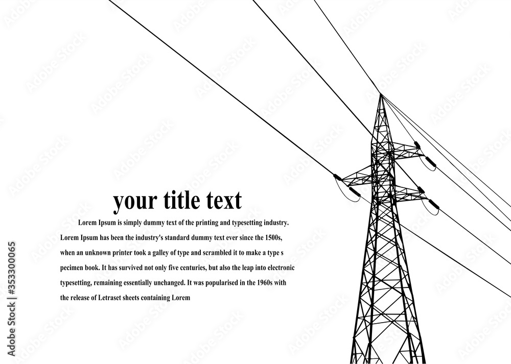 Vector. Electric power system. presentation, and advertisement. The ...