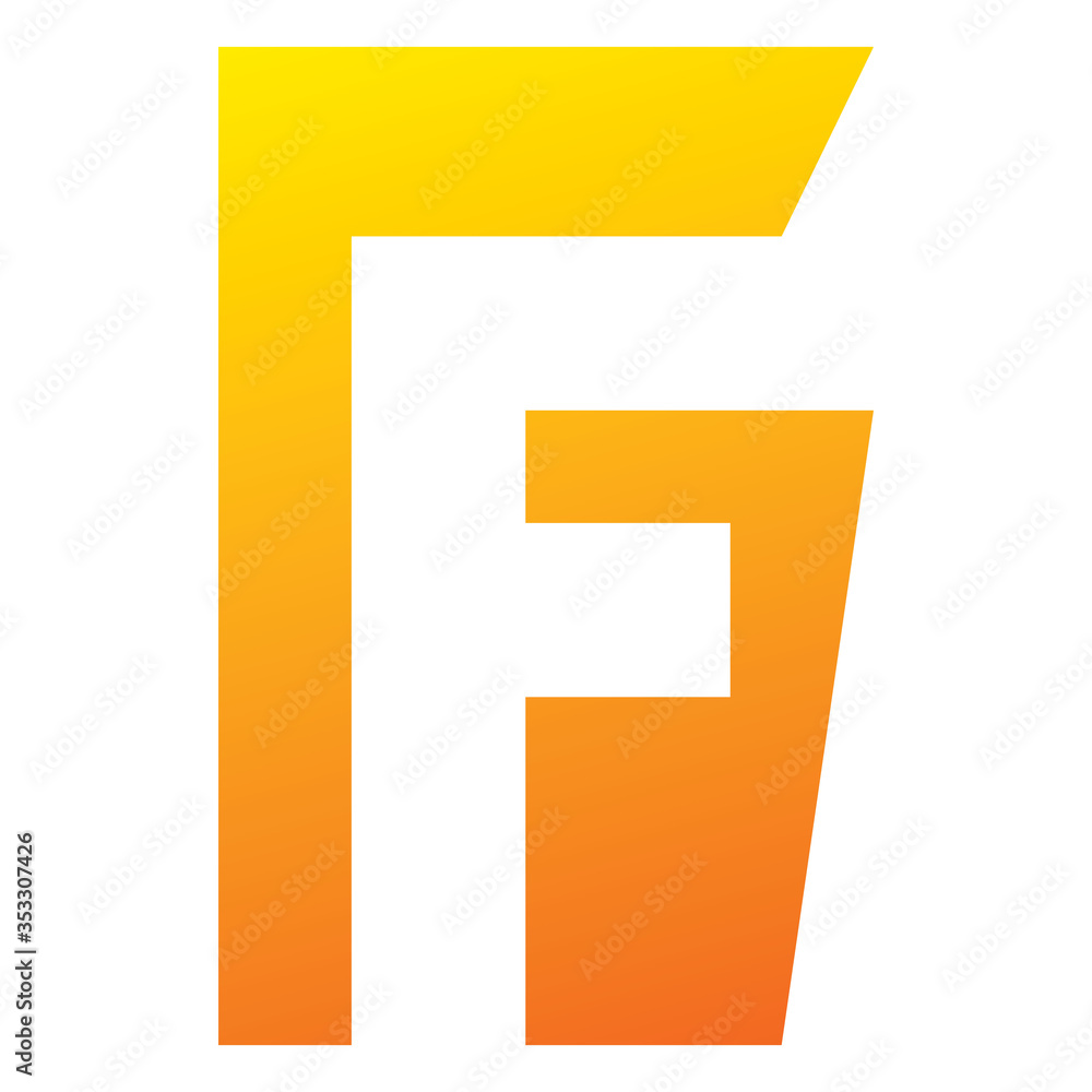 square color letter f logo design Stock Vector | Adobe Stock