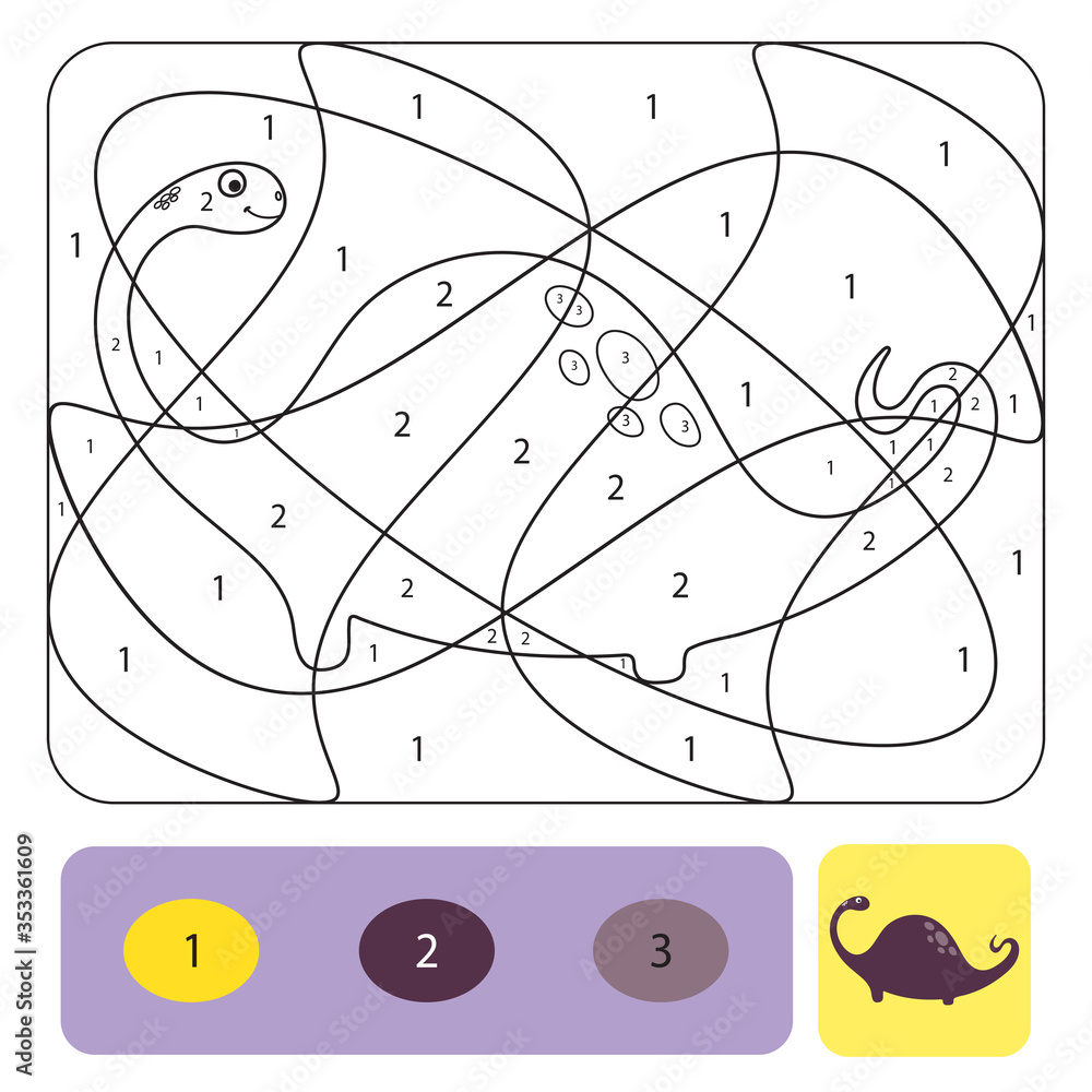 Cute dino coloring page for kids. Printable design coloring book ...