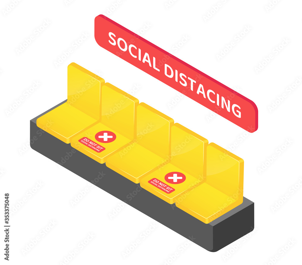 Do not sit here. Prohibition sign attached to a chair To prevent people ...