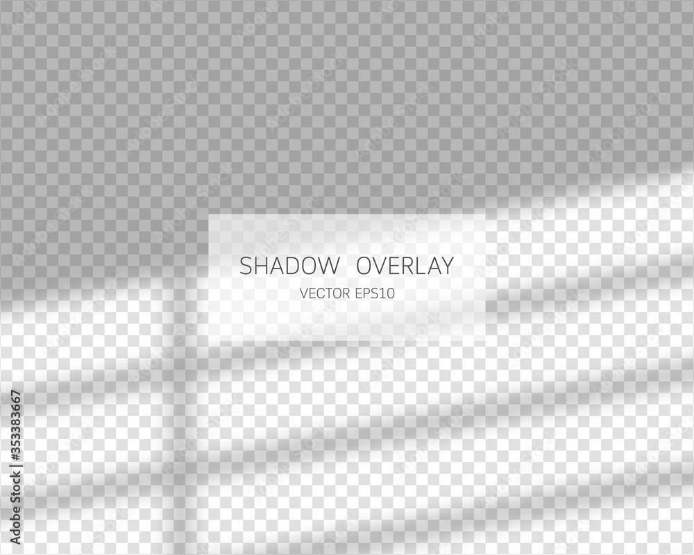 Shadow overlay effect. Natural shadows from window isolated on ...