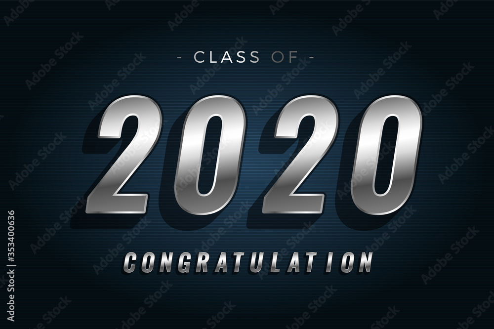 Class of 2020 Vector text for graduation gold design, congratulation ...