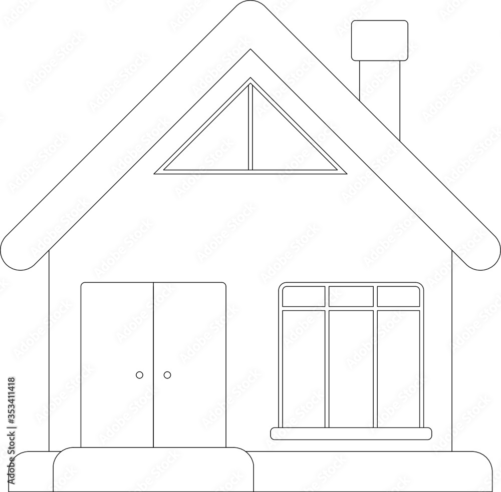The house from the front elevation. Drawing on the concept of no sharp ...