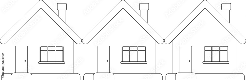 The house from the front elevation. Drawing on the concept of no sharp ...